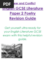 York Notes Gcse Study Guide Power and Conflict | PDF | Poetry