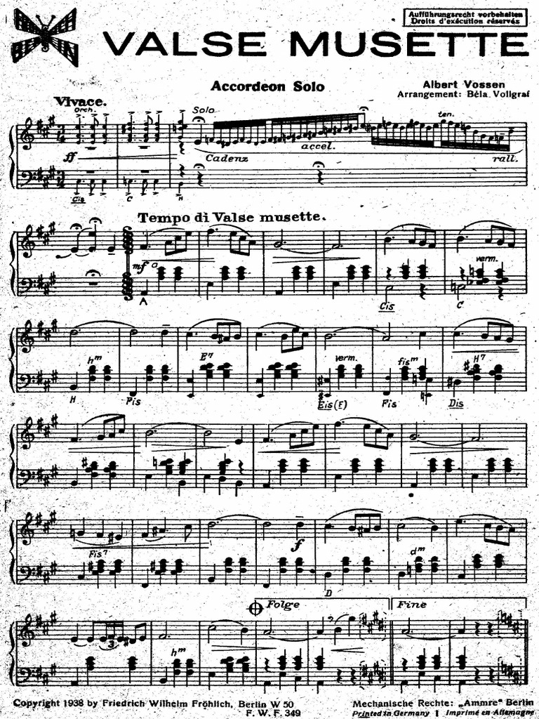 Albert Vossen - Valse Musette | PDF