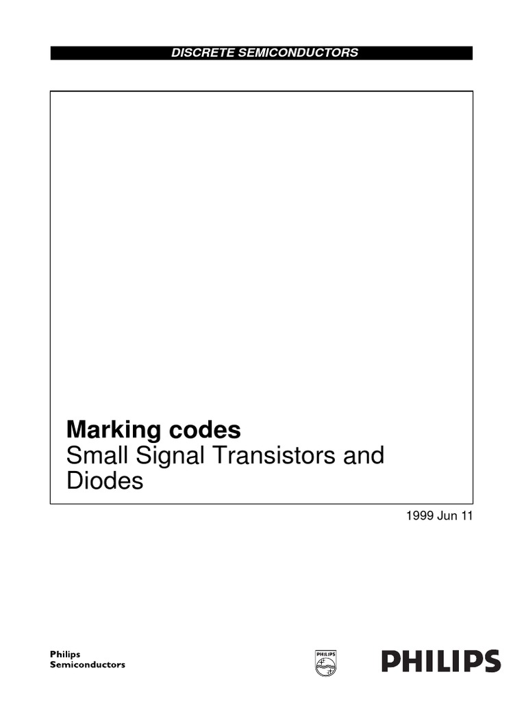 Marking Codes Small Signal Transistors and Diodes | PDF | Transistor ...