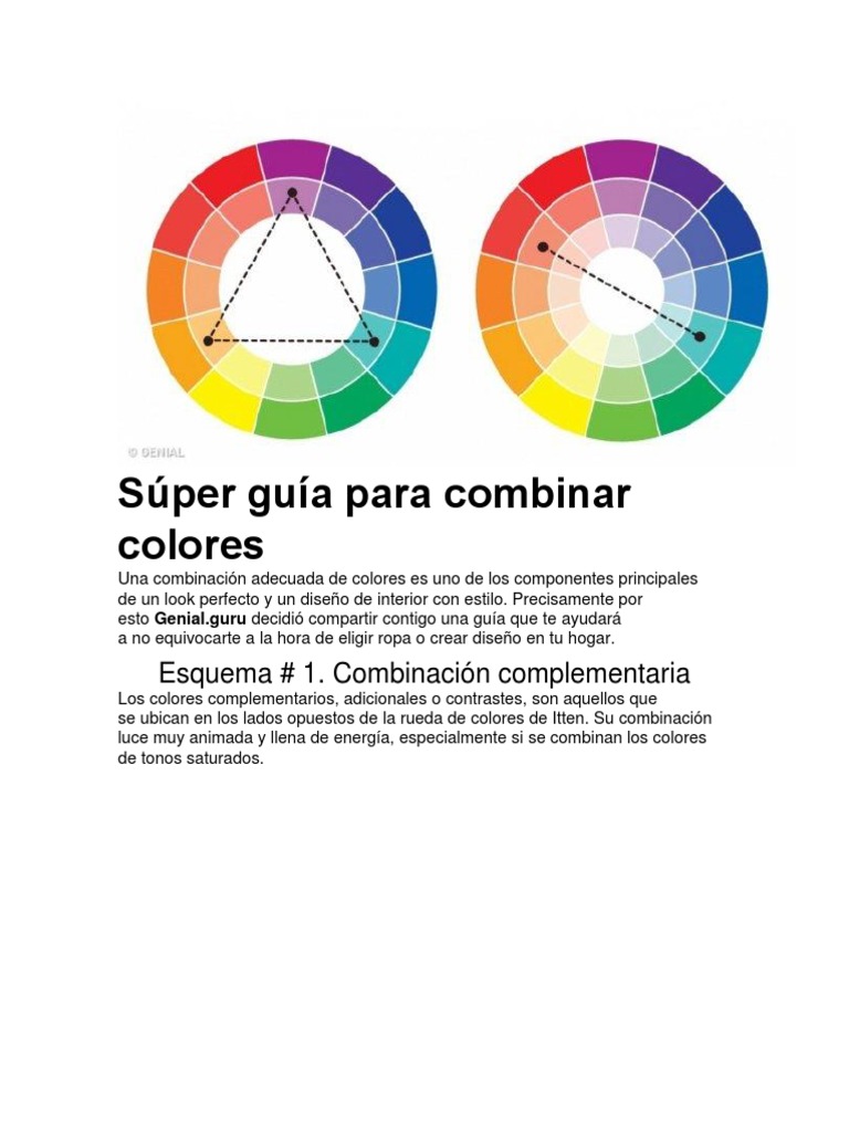Súper Guía para Combinar Colores | PDF | marrón | Color