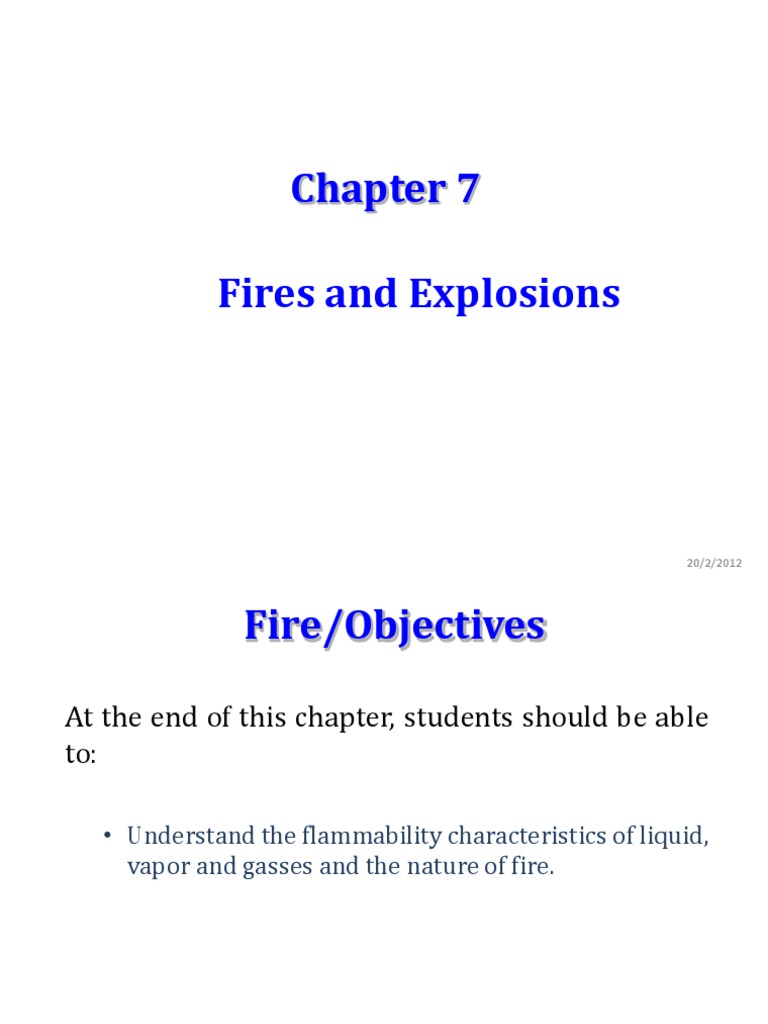 Fires and Explosions | PDF | Explosion | Combustion