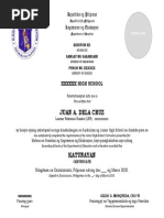 Kindergarten Certificate Template | PDF | Philippines