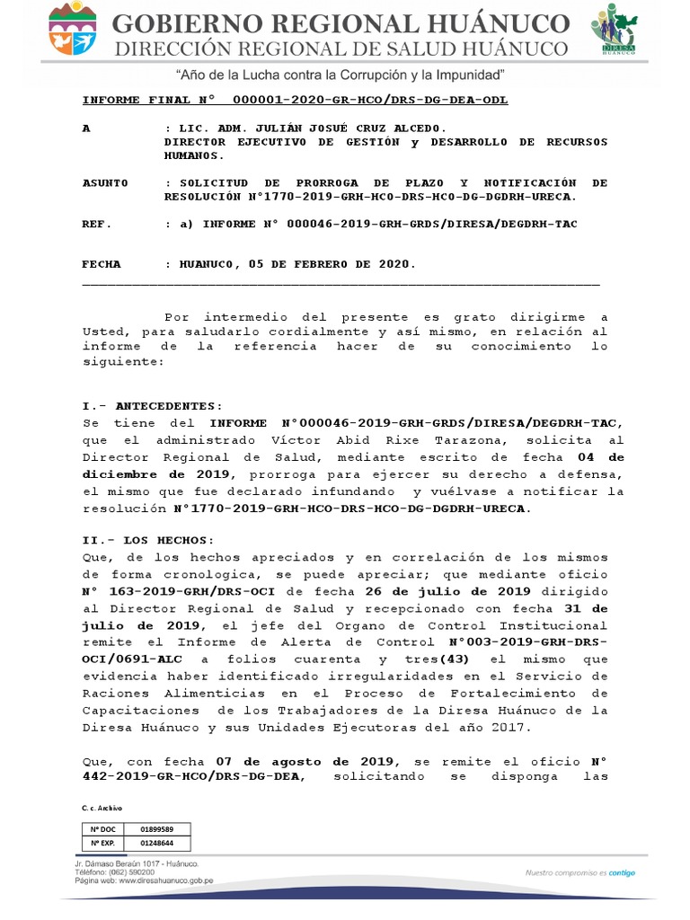 INFORME EXP Parte 1 | PDF | Gobierno