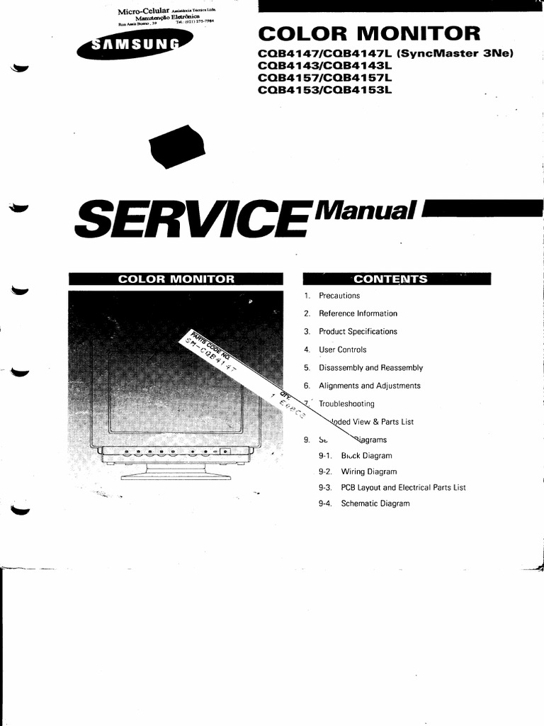 Schematic - Esquemas de Monitores Syncmaster Samsung - Syncm PDF | PDF
