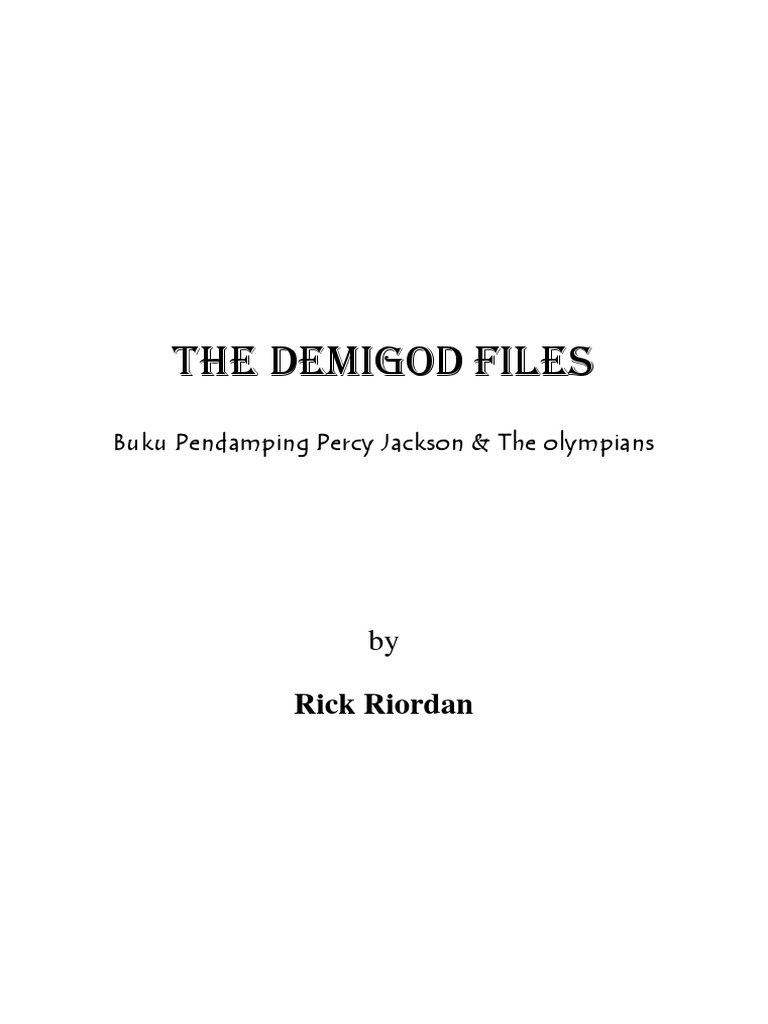 The Demigod Files | PDF