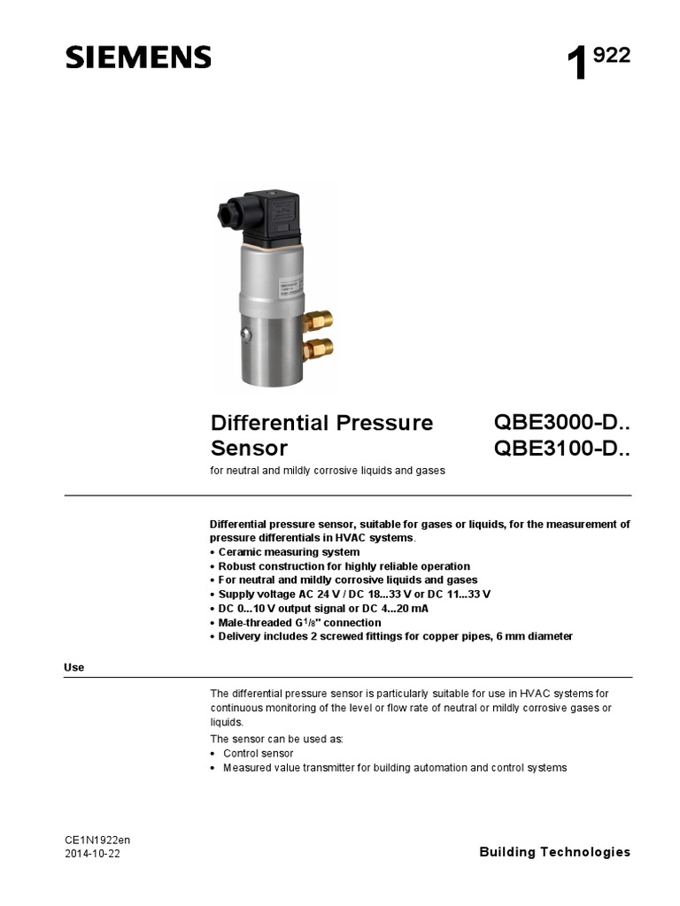 Differential Pressure Sensor Selection Guide and Installation ...