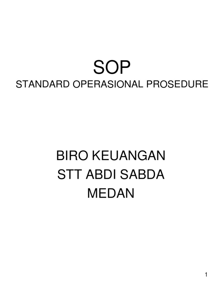 SOP Keuangan | PDF