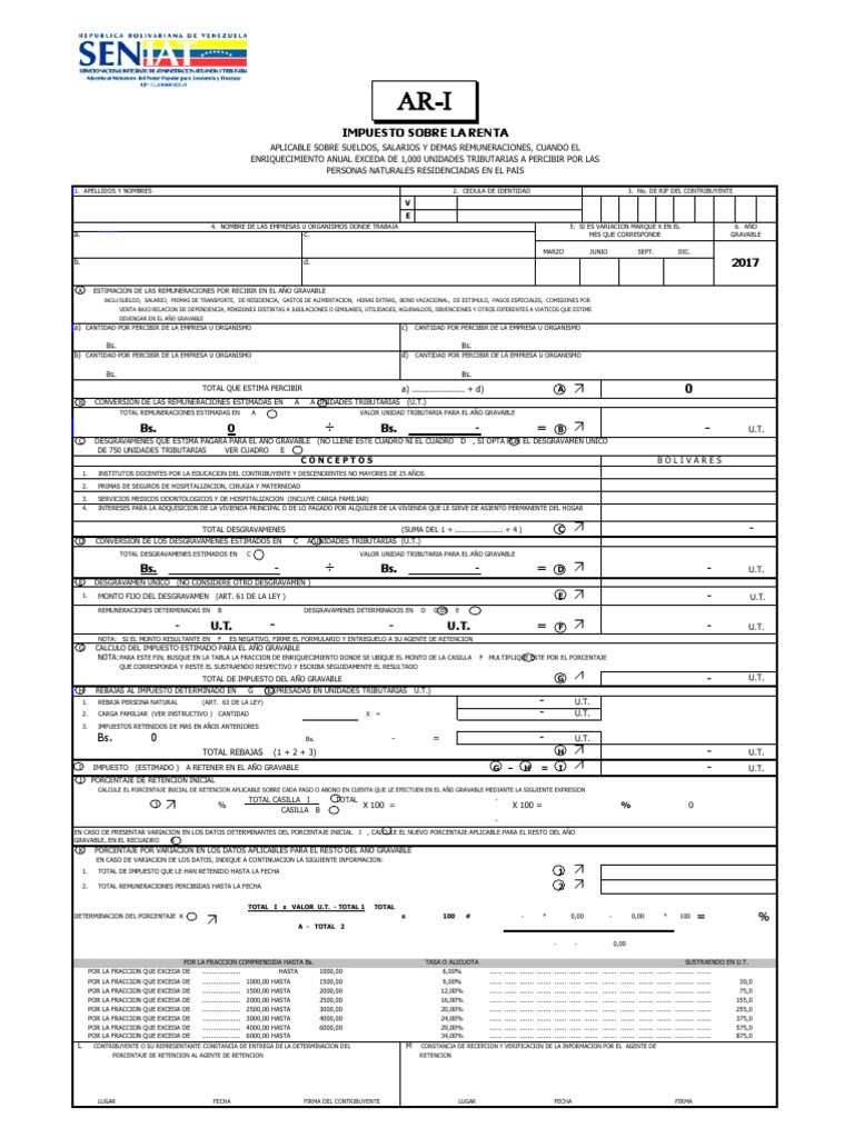 ARI Modelo | PDF | Impuestos | Finanzas del gobierno