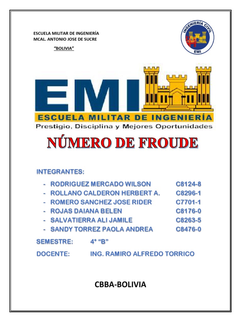 Número de Froude | PDF | Canal | Hidráulica