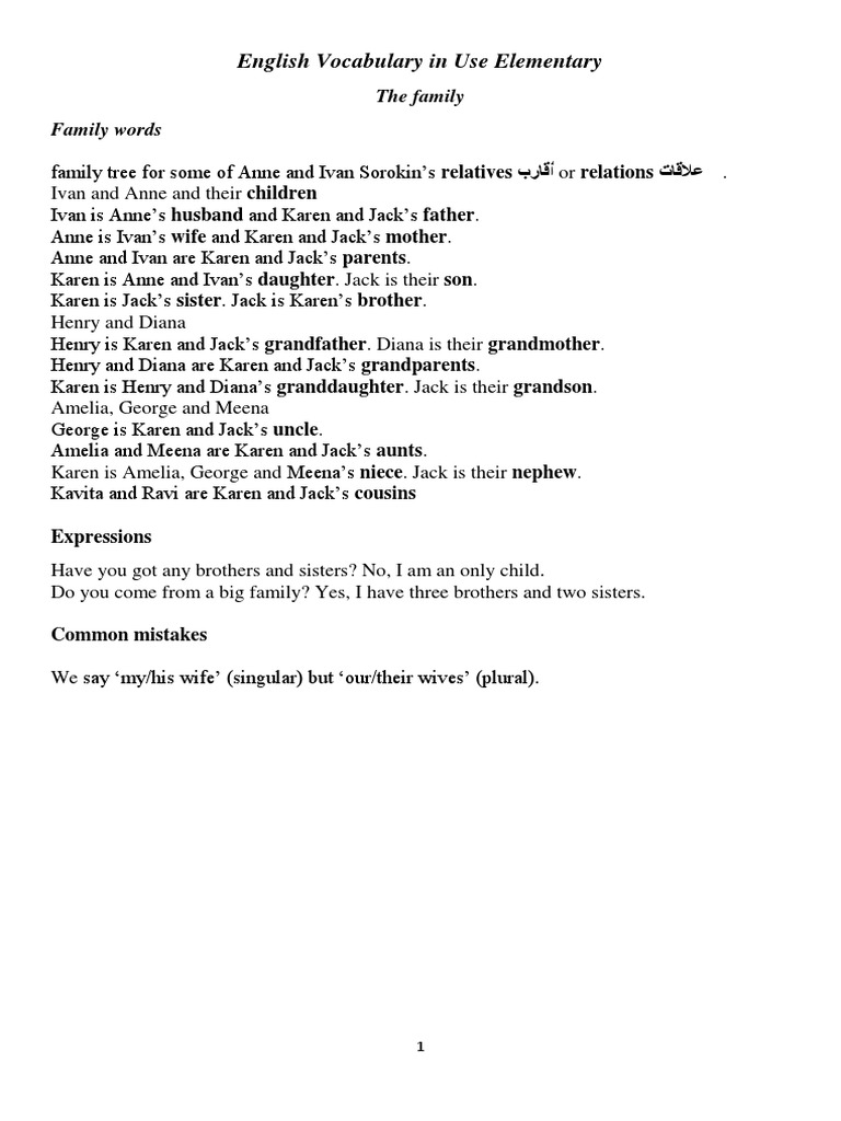 English Vocabulary in Use Elementary | PDF