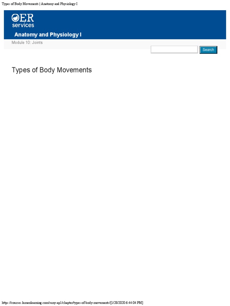 Overview of Body Movements in Anatomy | PDF | Anatomical Terms Of ...