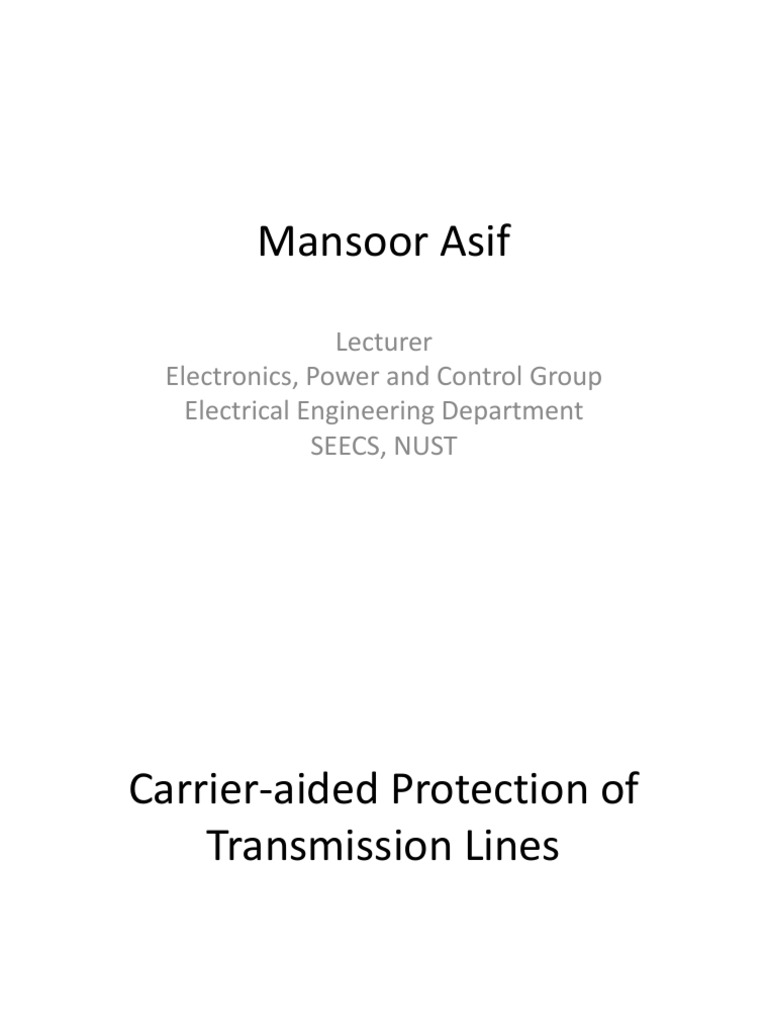 06-Carrier Aided Protection of Transmission Line | PDF | Relay ...
