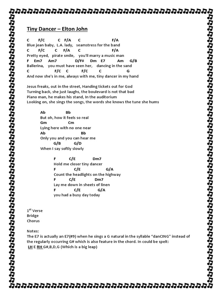 Tiny Dancer - Elton John | PDF