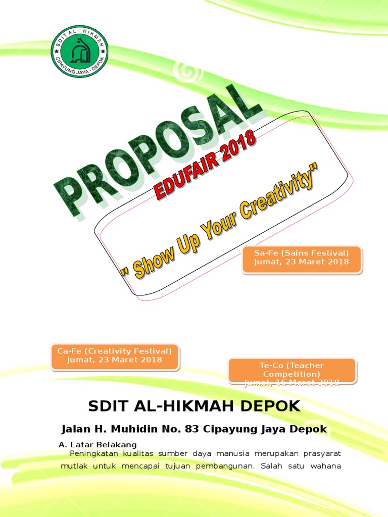 PROPOSAL Edu Fair 2018 Resmi | PDF