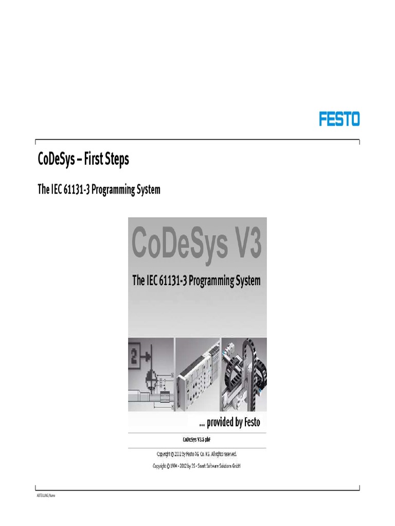 CoDeSys Version 3.5 First Steps Ver. 1 | PDF | Ip Address | Programmable Logic Controller