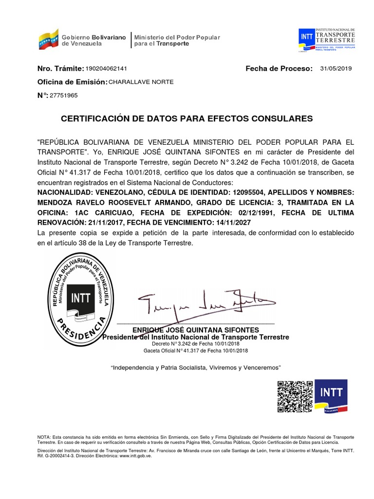 Carta Consular | PDF