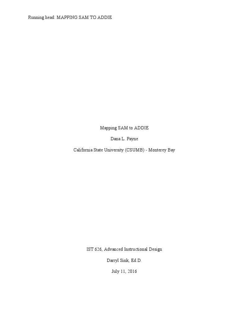SAM | PDF | Instructional Design | Learning