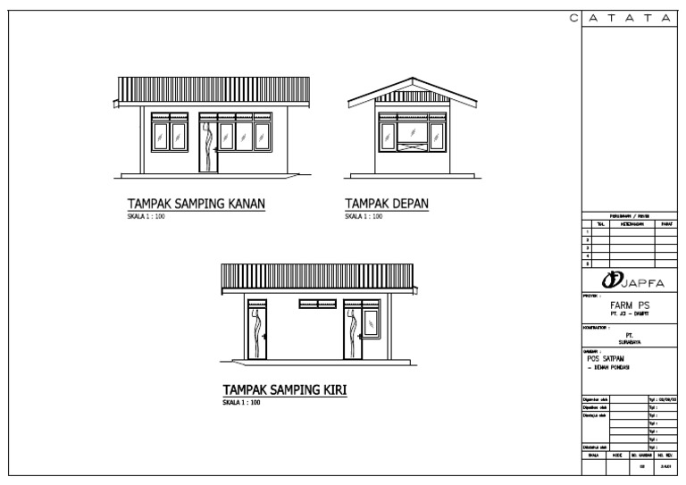 02 Pos Satpam 3X6 - Tampak PDF | PDF