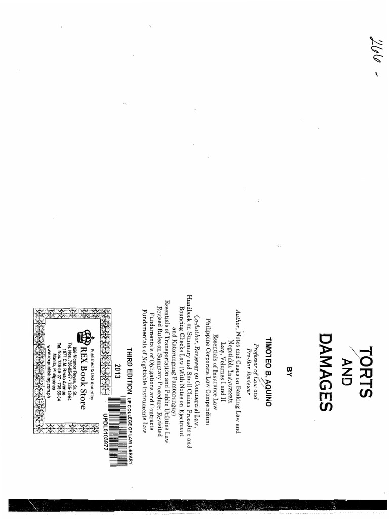 Torts And Damages Pdf Pdf