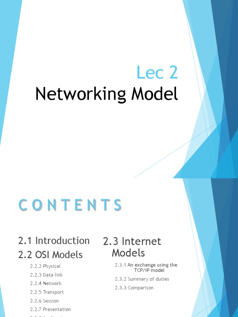 Lec 02 - Network Model | PDF | Osi Model | Internet Protocol Suite