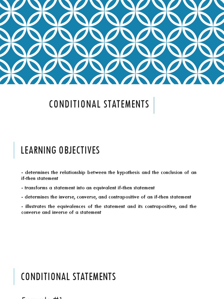 Conditional Statements Guide | PDF | If And Only If | Logical Consequence