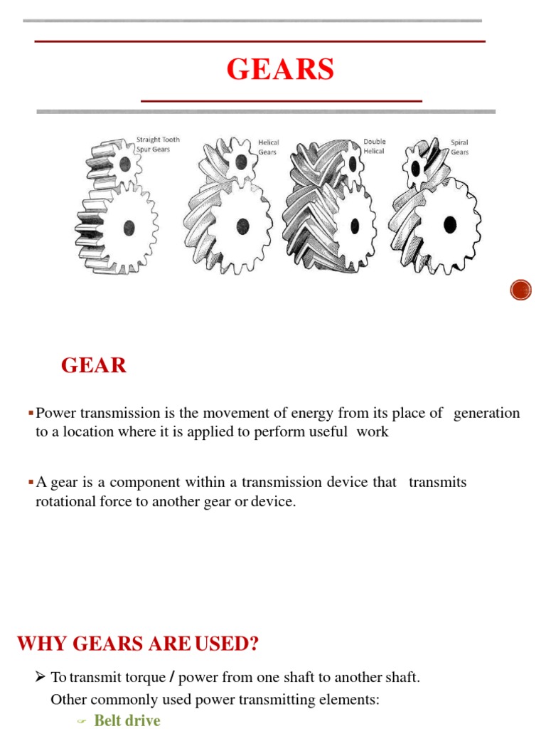 Lecture # 01 Introduction To Gears | PDF | Gear | Machines