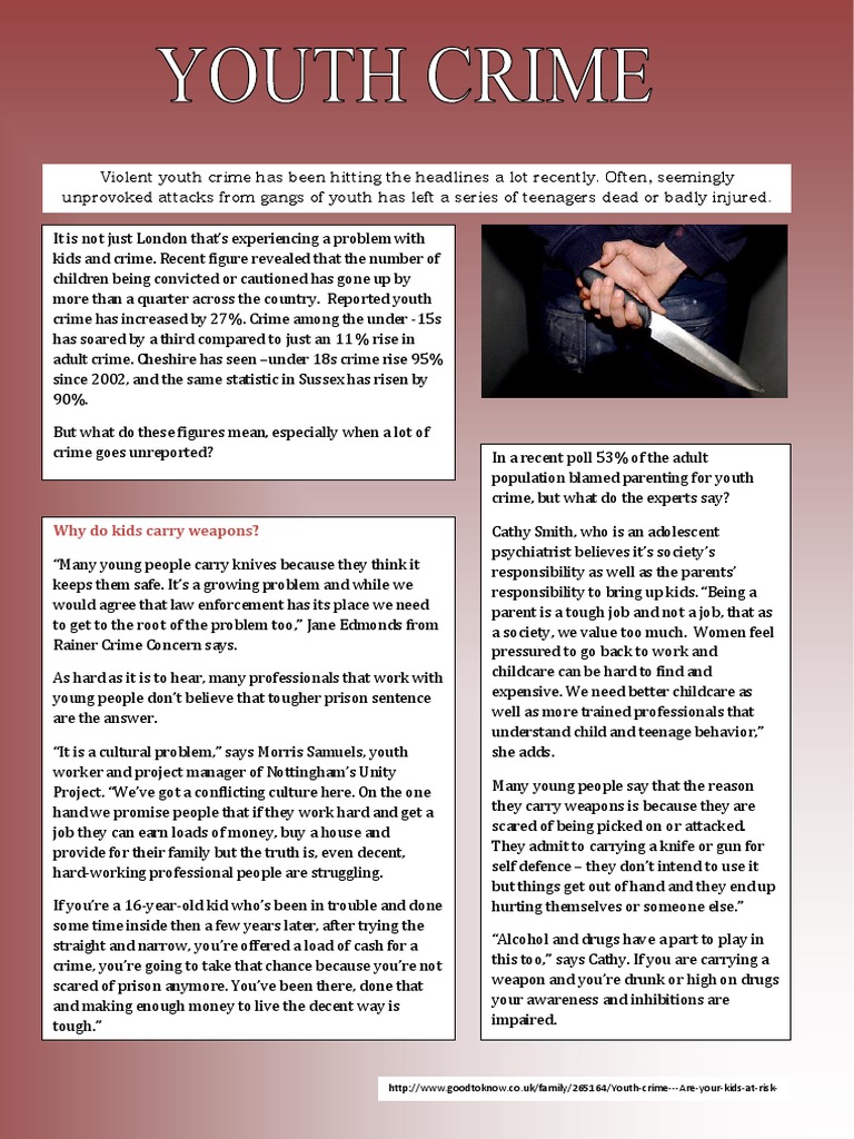 Youth Crime | PDF | Juvenile Delinquency | Violence