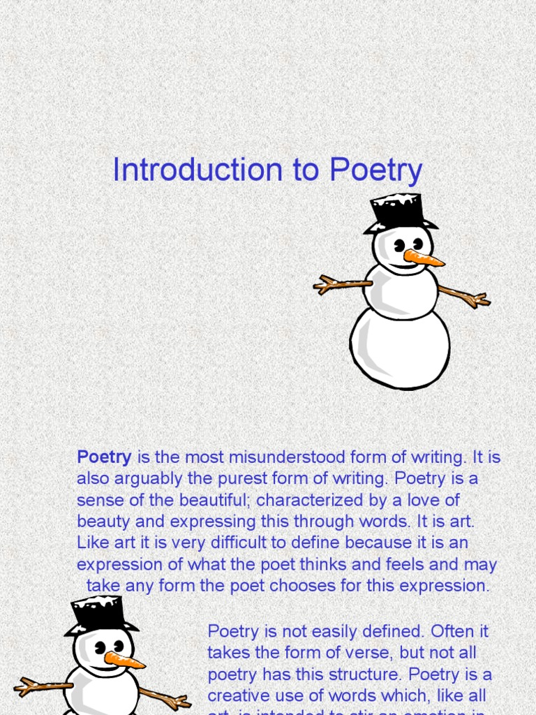 Introduction to Poetry