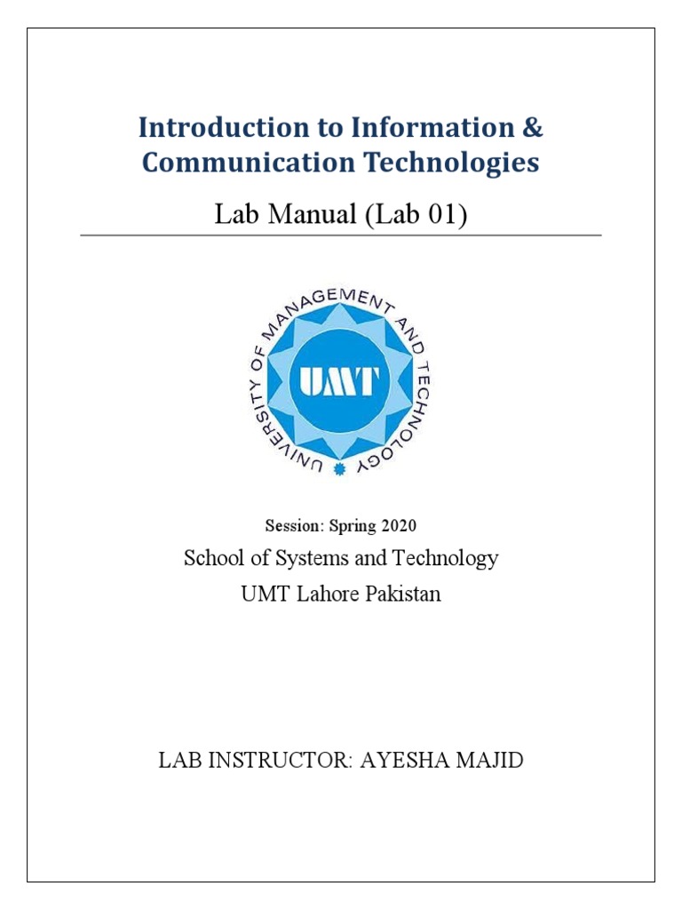 Lab Manual 1 Pdf Operating System User Computing