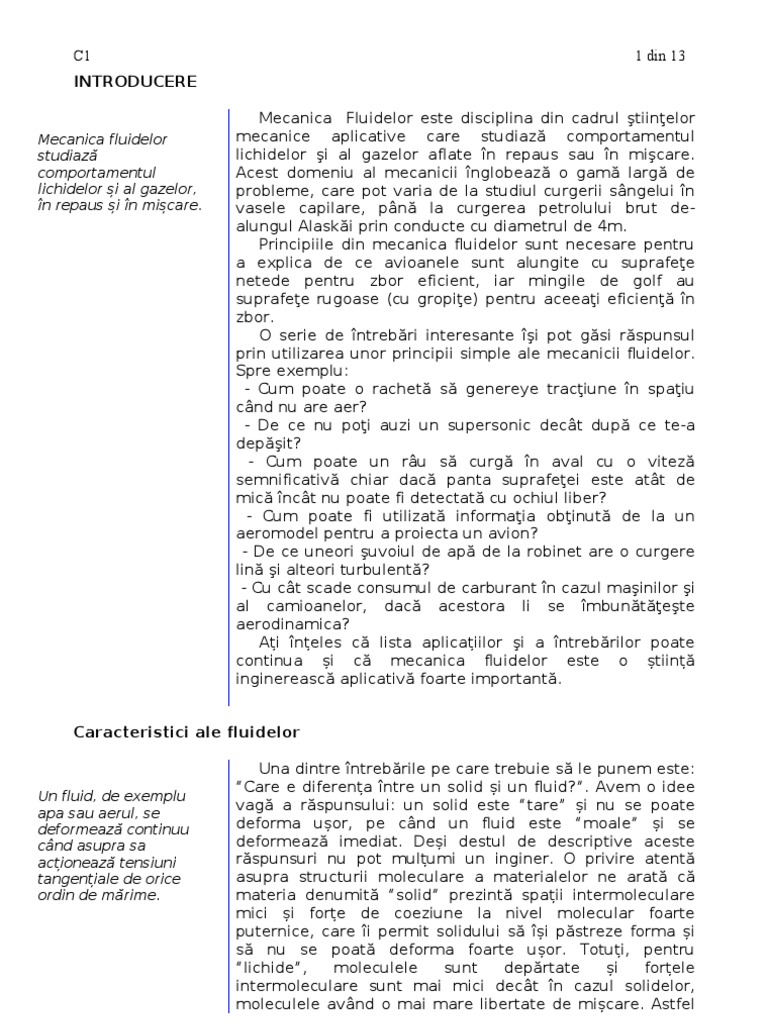 Introducere Hidraulica | PDF