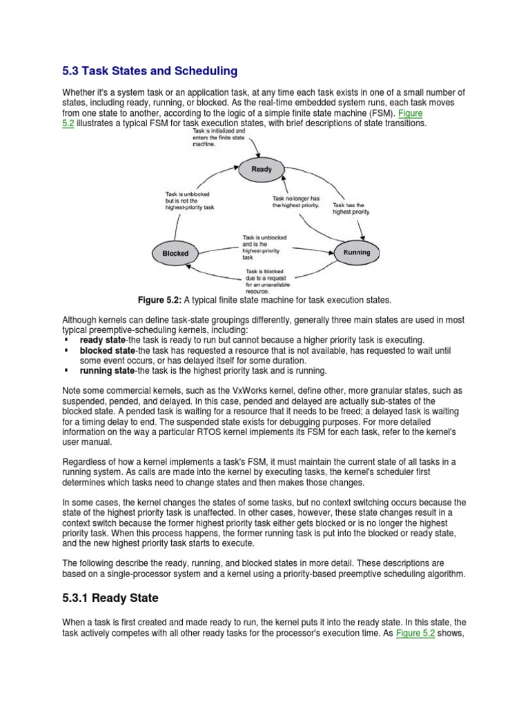 5.3 Task States and Scheduling | PDF | Scheduling (Computing) | Kernel ...