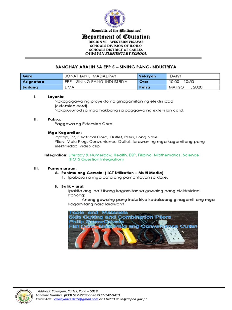 Jho Cot 4 Epp 5 - Ia | PDF