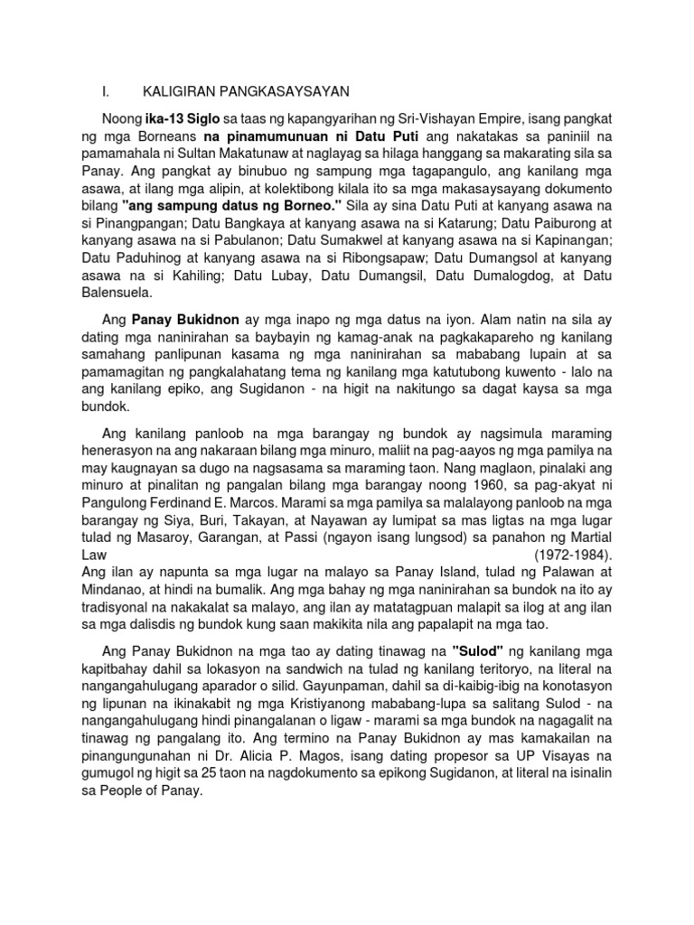 Panay Bukidnon | PDF