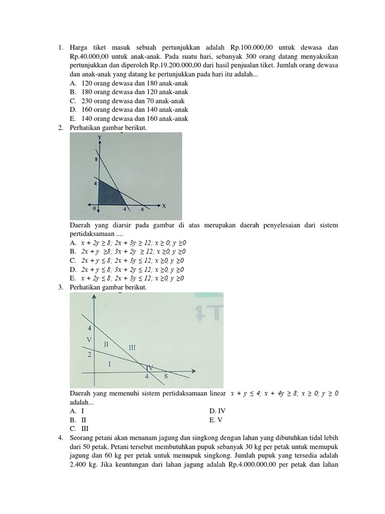 Soal Usbn Matematika SMK 2020 | PDF