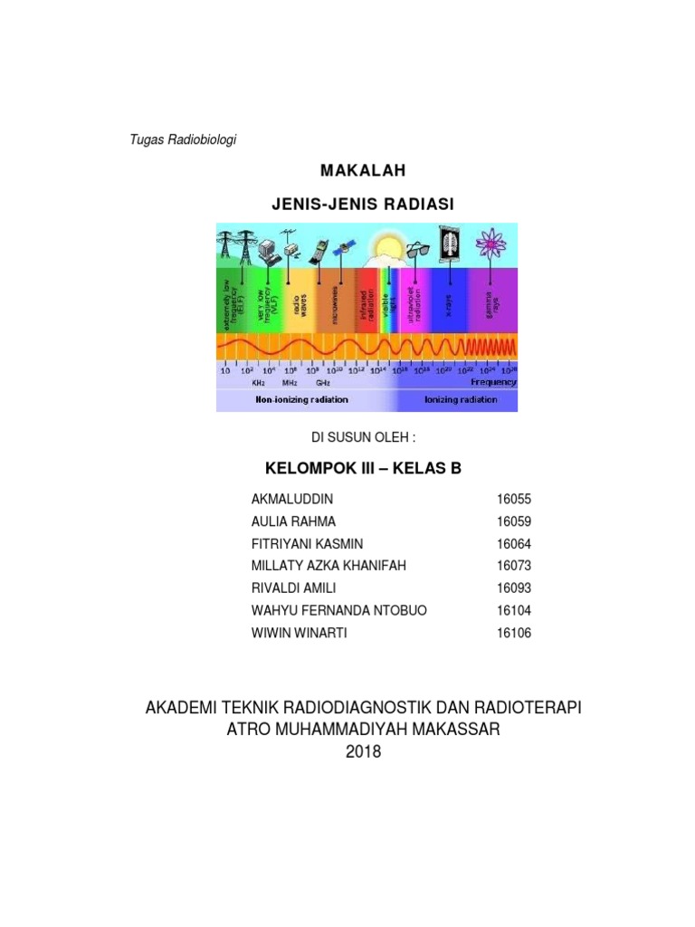 Makalah Jenis-Jenis Radiasi | PDF