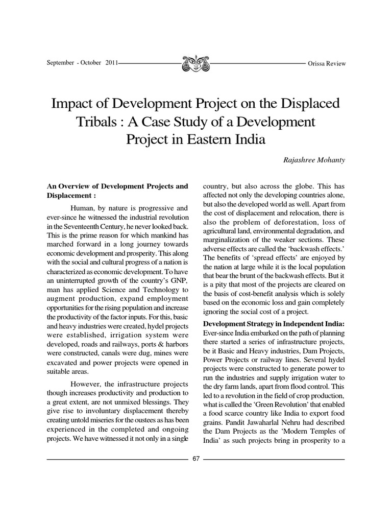Case Study of Resettlement in Eastern India | PDF | Poverty | Poverty ...