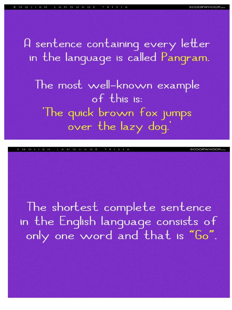 English Trivia | PDF