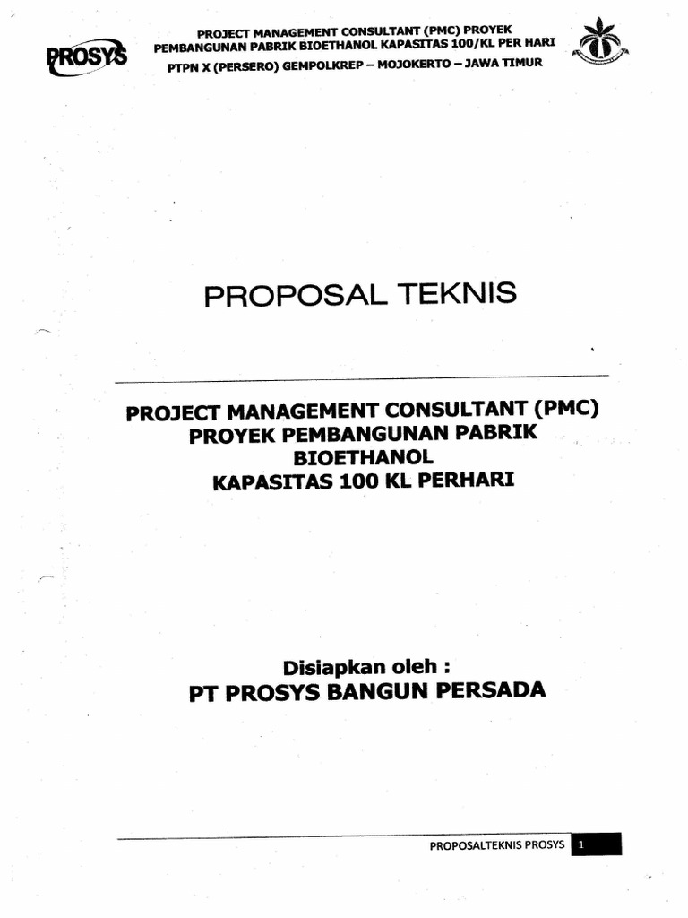 Proposal Teknis - Prosys-Ptpn X | PDF