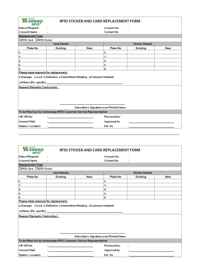 RFID Sticker and and Card Replacement 2019 PDF | PDF | Computing And ...