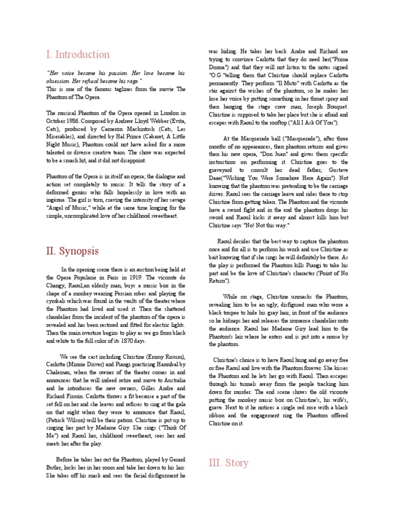 The Phantom's Obsession: A Summary of the Romantic yet Terrifying Story ...
