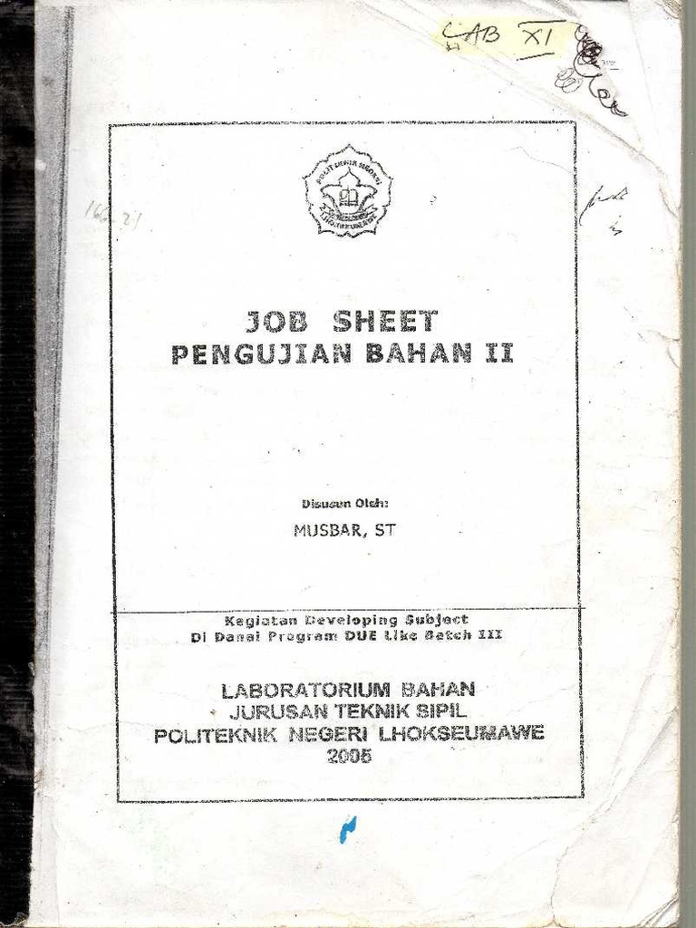 Job Sheet | PDF