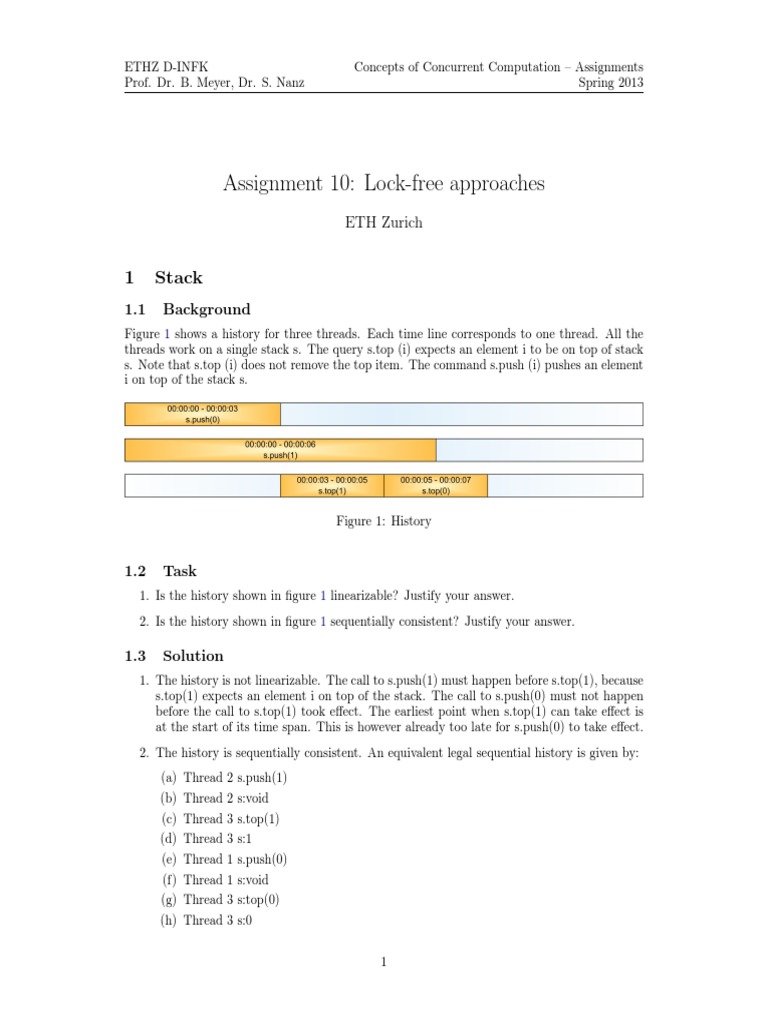 Lock-Free Concurrent Computation Assignments | PDF | Computer Program | Programming