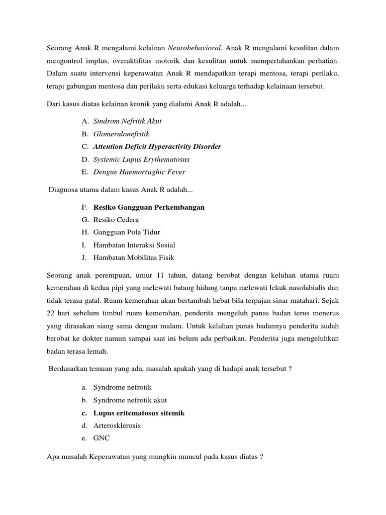 Kumpulan Soal Kep Anak 2 | PDF | Pengembangan Diri | Sains & Matematika