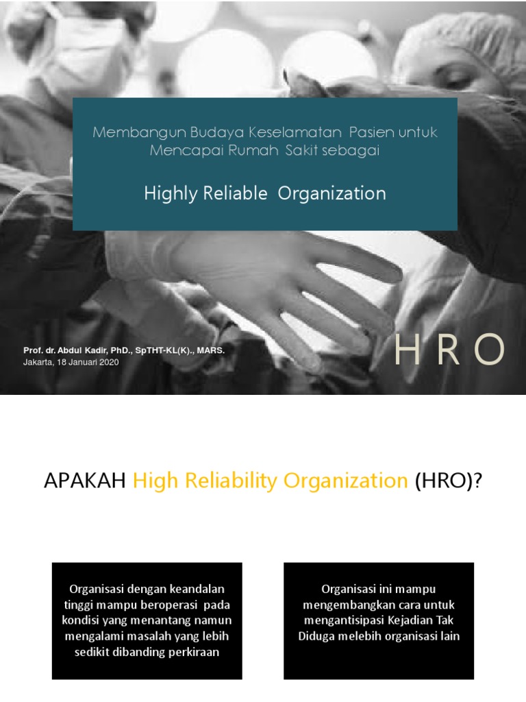 HRO in Healthcare 2020 | PDF