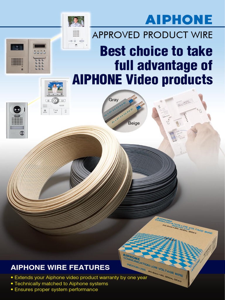Aiphone Wire Catalog A | PDF | Wire | Electrical Conductor