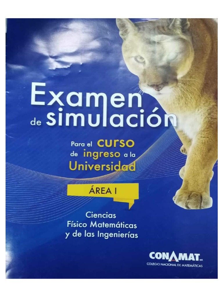 Exámen de Simulación CONAMAT - Área 1 | PDF