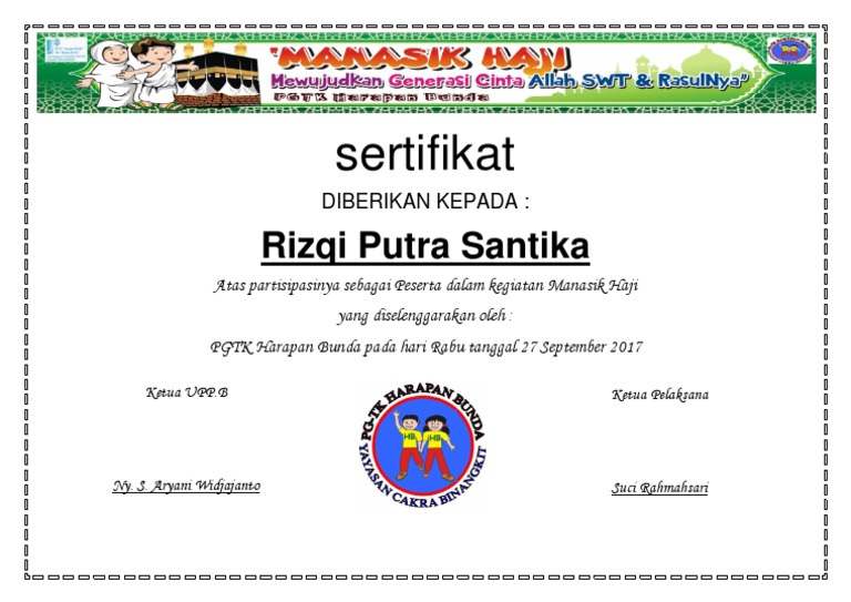 Sertifikat Manasik | PDF