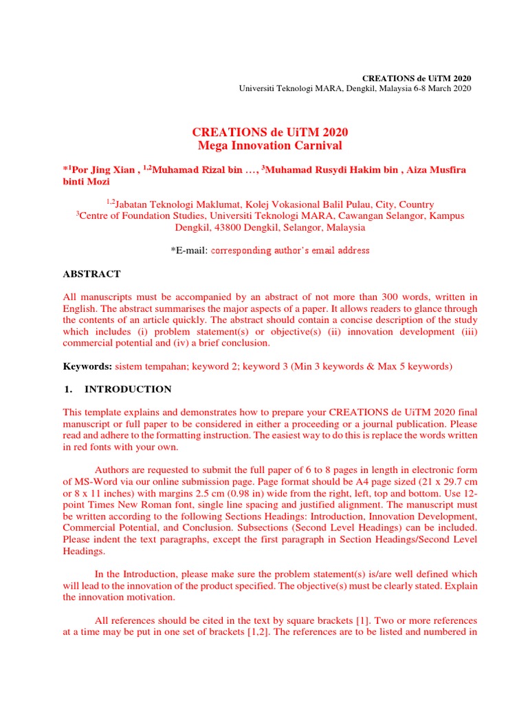 UiTM 2020 Innovation Carnival Guide | PDF | Intellectual Property ...