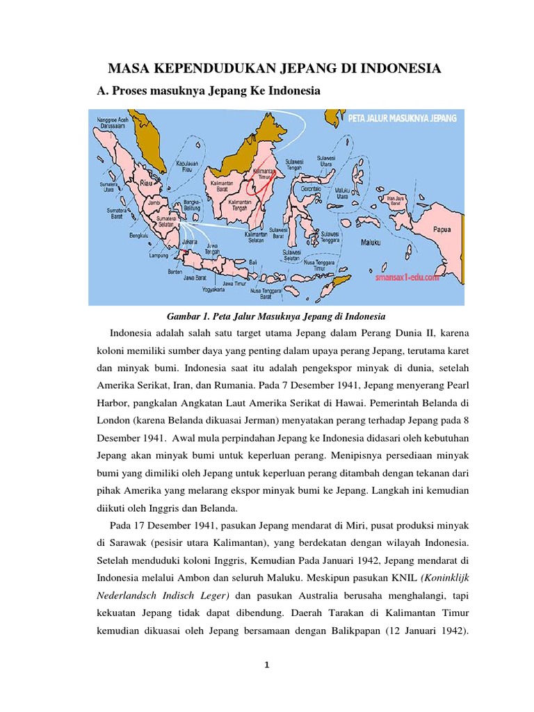 Masa Kependudukan Jepang Di Indonesia | PDF