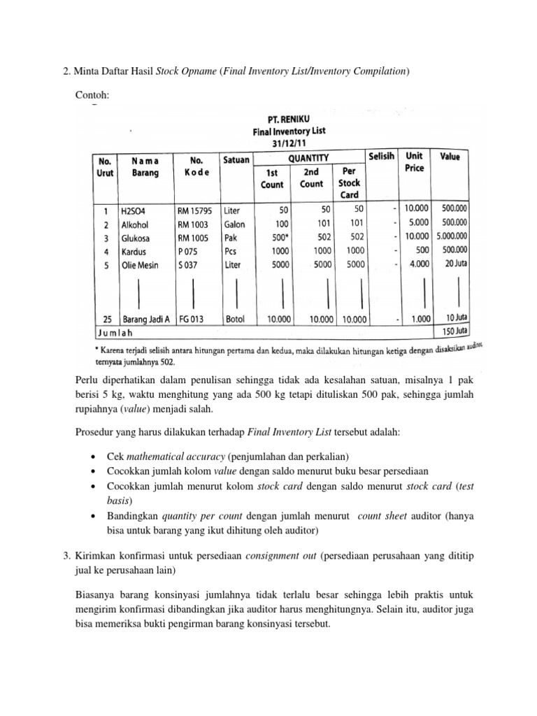 Audit Persediaan 2 | PDF